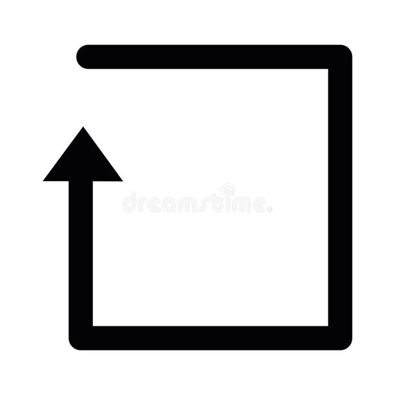 Elbow Arrow Square Path stock illustration. Illustration of guide ...