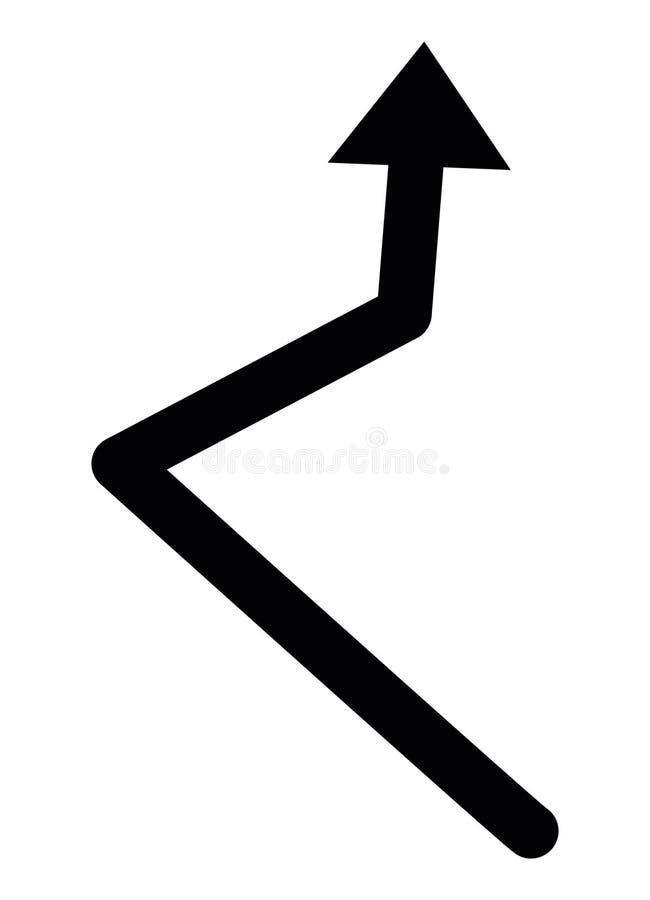 Elbow Arrow Upward Zigzag stock illustration. Illustration of indicator ...
