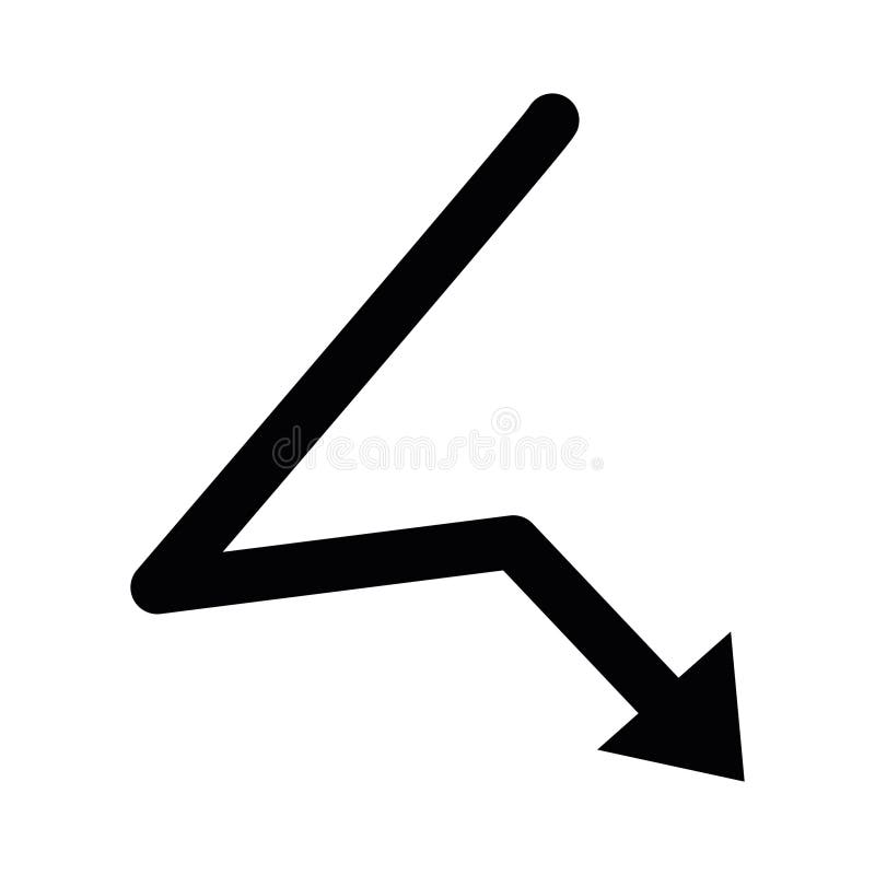 Elbow Arrow Zigzag stock illustration. Illustration of orientation ...