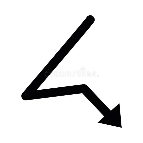Elbow Arrow Zigzag stock illustration. Illustration of orientation ...