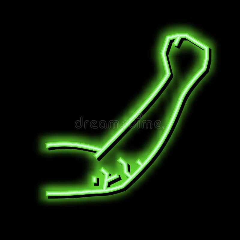 Elbow Dry Skin Neon Glow Icon Illustration Stock Vector - Illustration ...