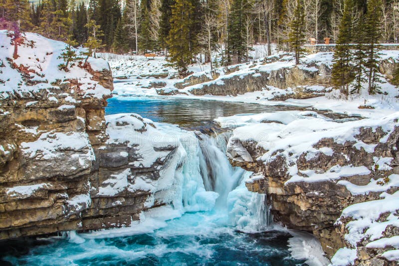 Elbow Falls at Nightfall stock photo. Image of rocky - 10822454