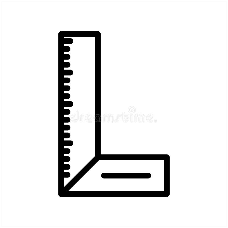 Elbow Ruler Construction Tools Icon Stock Vector - Illustration of ...