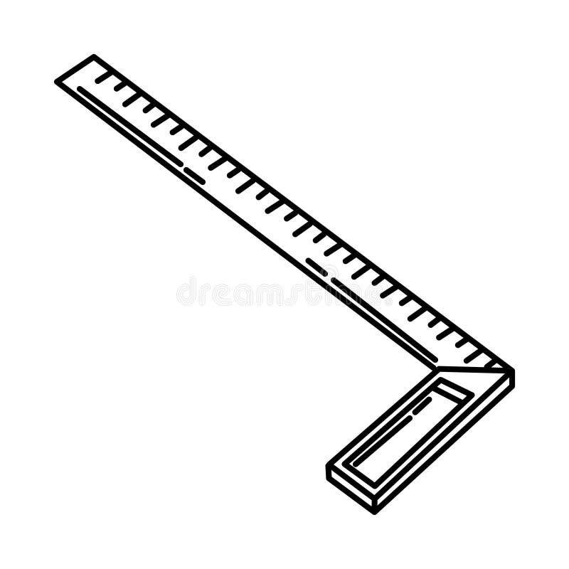 Elbow Ruler Icon. Doodle Hand Drawn or Outline Icon Style Stock Vector ...