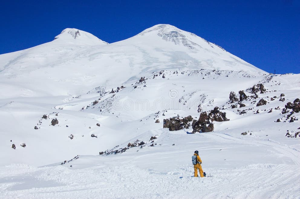 Elbrus - a Sleeping Volcano Stock Image - Image of adventure, landscape ...
