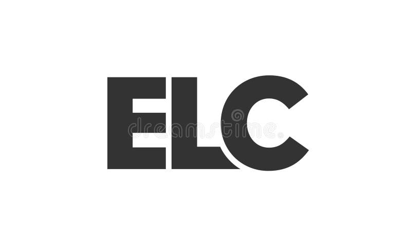 ELC Logo Design Template with Strong and Modern Bold Text. Initial ...