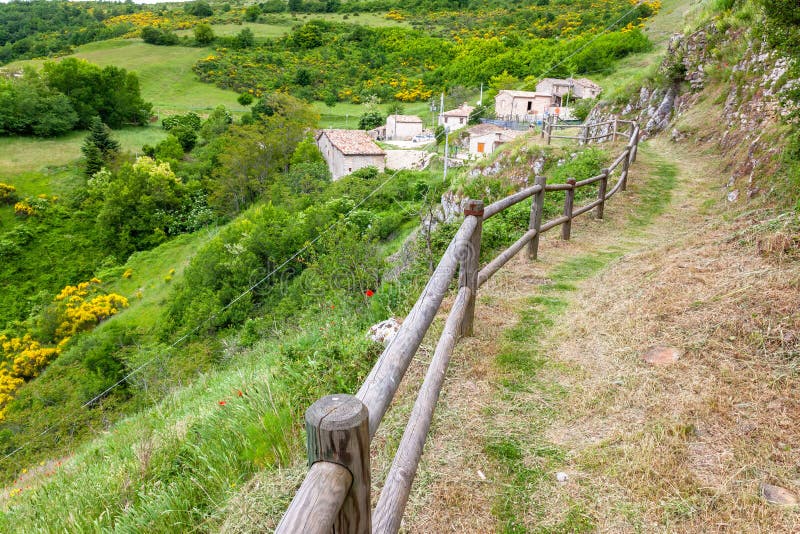 Elcito in Italy Marche stock image. Image of country - 142486197