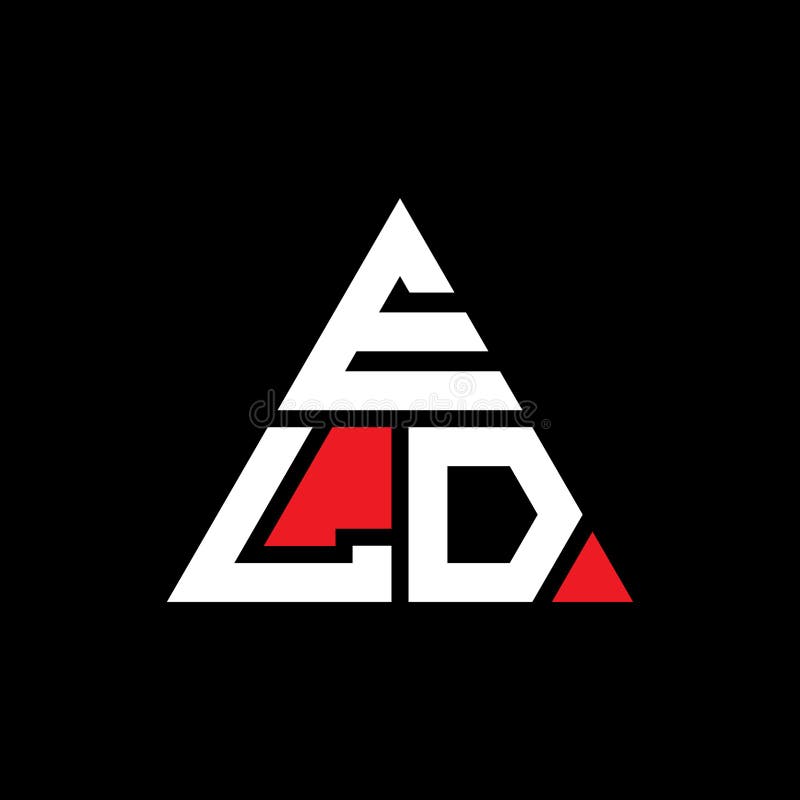 ELD Triangle Letter Logo Design with Triangle Shape. ELD Triangle Logo ...