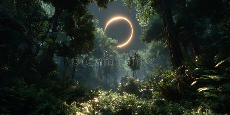 Elden Ring Mystical Forest Ring Scene Stock Illustration - Illustration ...