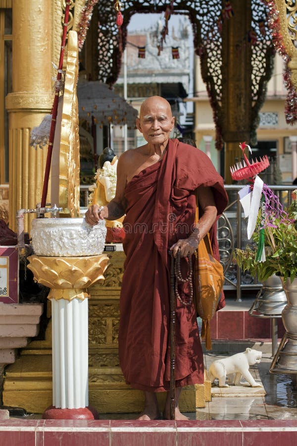 Old Buddhist Monk Preparing Butter Sculptures Editorial Stock Photo ...