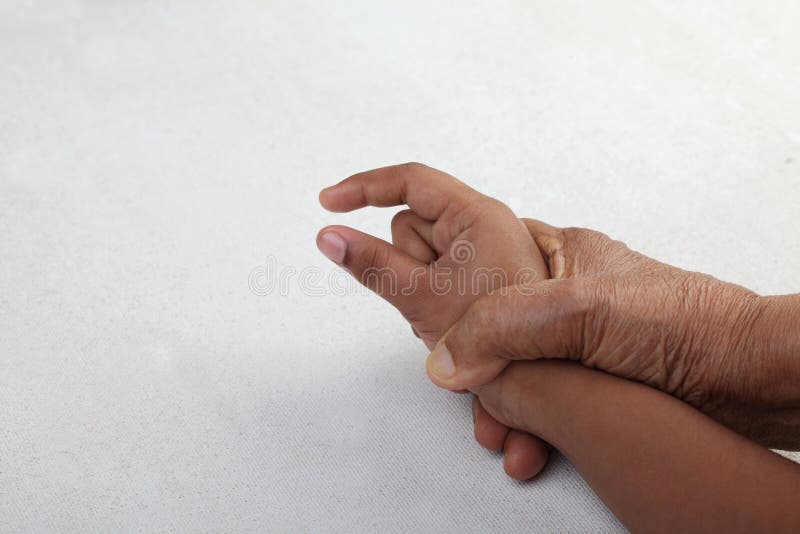 An Elder Guides a Child by Holding Hand Stock Image - Image of hand ...