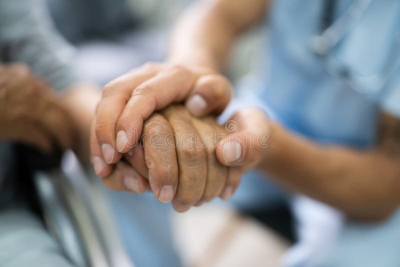 Elder Patient Helping Nurse Hand Stock Image - Image of helping, help ...