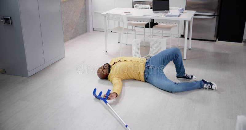 Elder Senior Man Slip stock photo. Image of stick, faint - 287559528