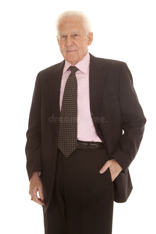 Elderly Business Man in Suit Stock Photo - Image of confident, leader ...