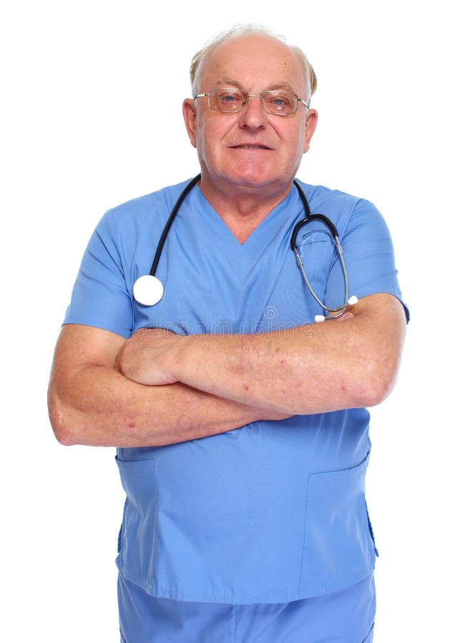 Elderly clinic doctor. stock photo. Image of care, male - 89846106
