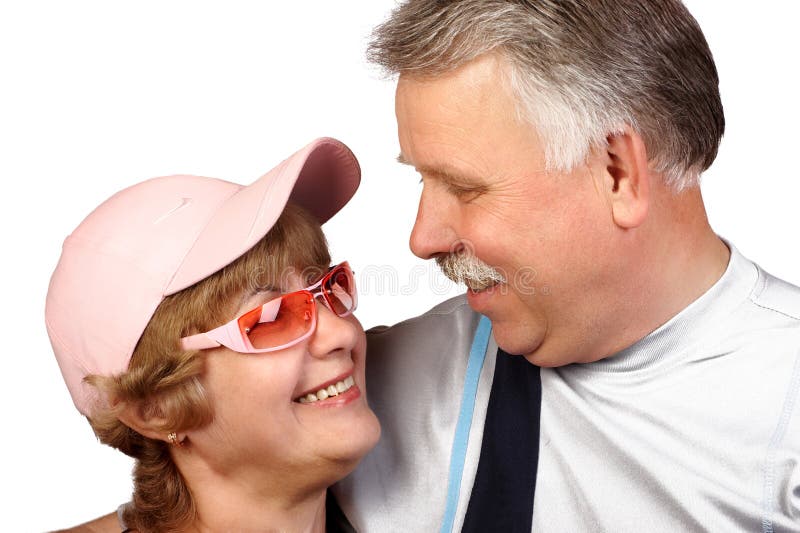 Elderly couple smiling. stock image. Image of casual, adults - 849815