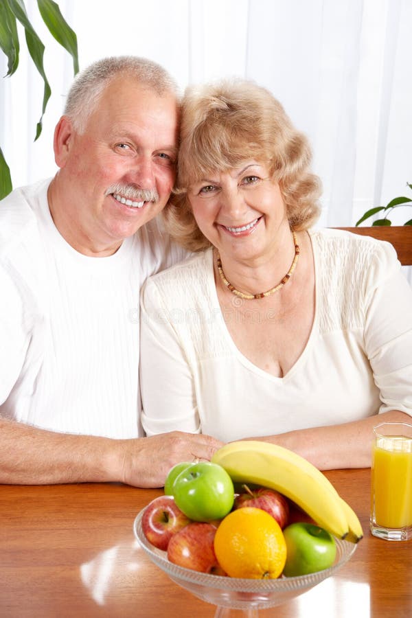 Elderly Couple Enjoying Meal,mealtime Together Stock Photo - Image of ...