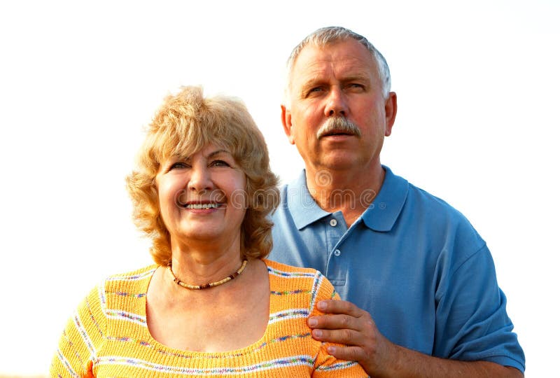 Elderly couple smiling. stock image. Image of casual, adults - 849815