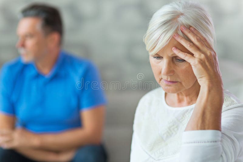 Elderly couple arguing stock photo. Image of fight, caucasian - 78552016