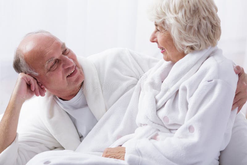Elderly couple in bed stock image. Image of elderly, husband - 62910741