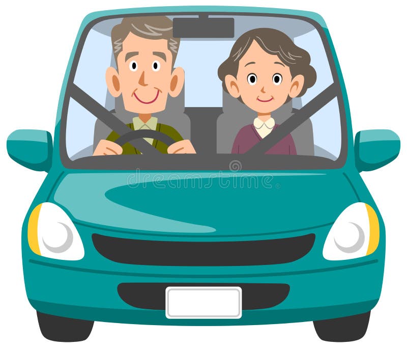 Elderly Couple Going Out by Car Stock Vector - Illustration of life ...