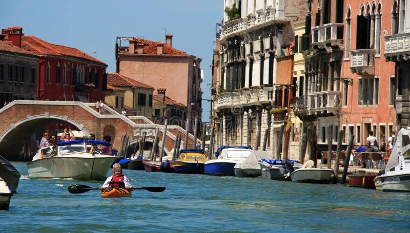 Elderly Couple Kayaking in Venice Editorial Photo - Image of ...