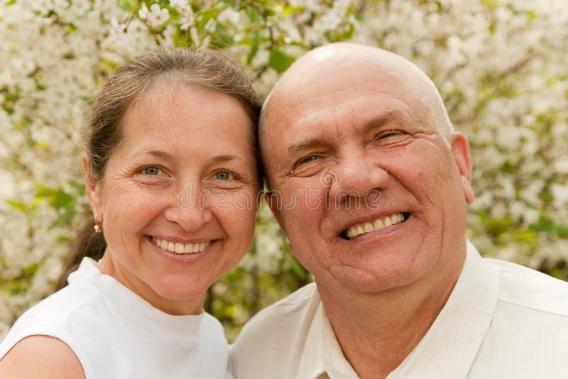 Elderly couple in spring stock photo. Image of spring - 20373962