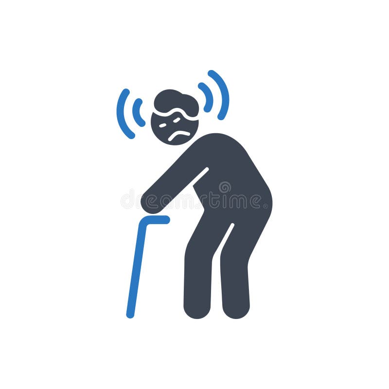 Elderly Dizziness Symbol Icon Stock Vector - Illustration of ...