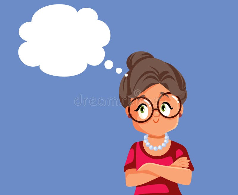 Granny Thinking Vector Stock Illustrations – 204 Granny Thinking Vector ...