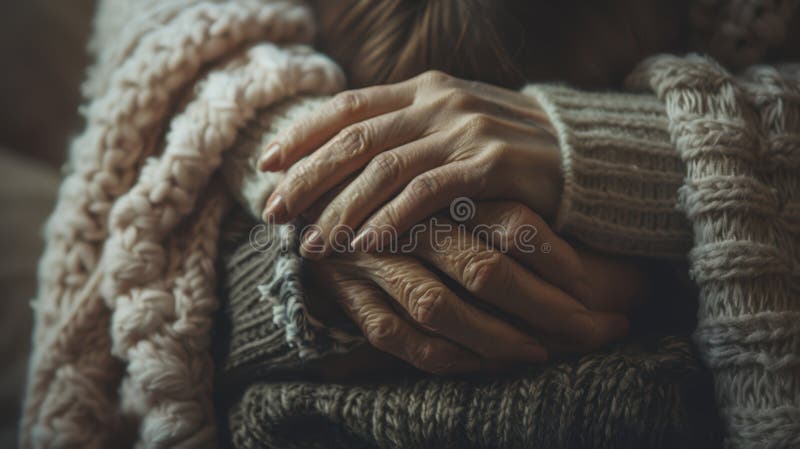 The Loving Elderly Hands.AI Generated Image Stock Photo - Image of ...
