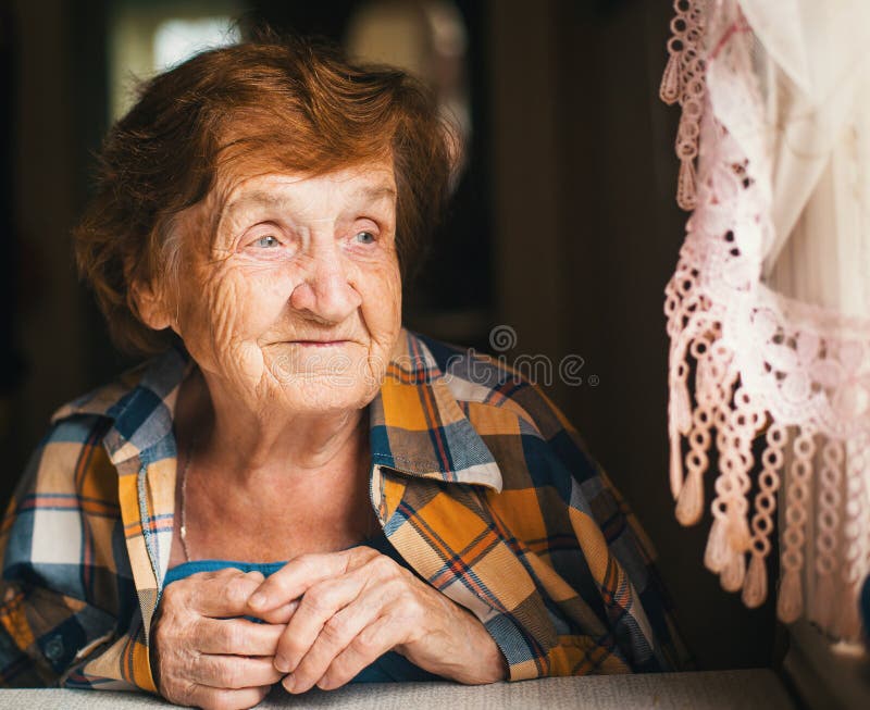 386 Lonely Old Woman Looking Out Window Stock Photos - Free & Royalty ...