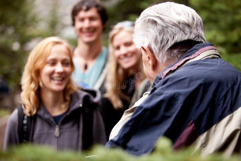 Elderly Man Tour Guide stock photo. Image of healthy - 15669240