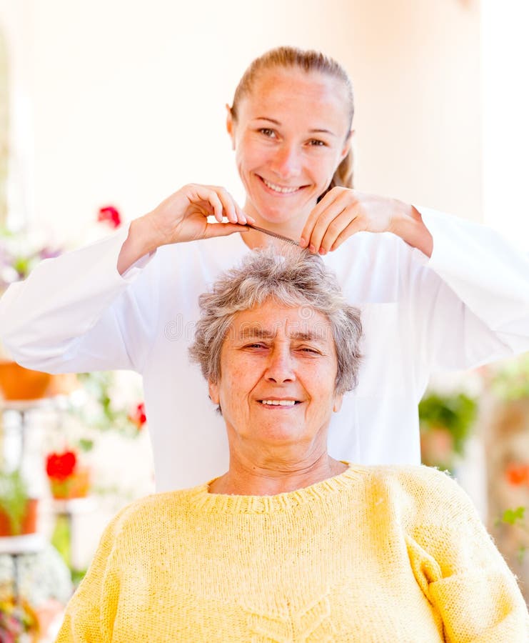 Elderly home care stock photo. Image of aide, caregiver - 34213258