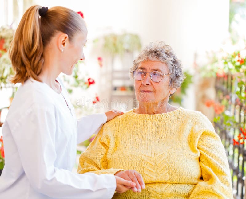 Elderly home care stock image. Image of caring, carer - 37751947