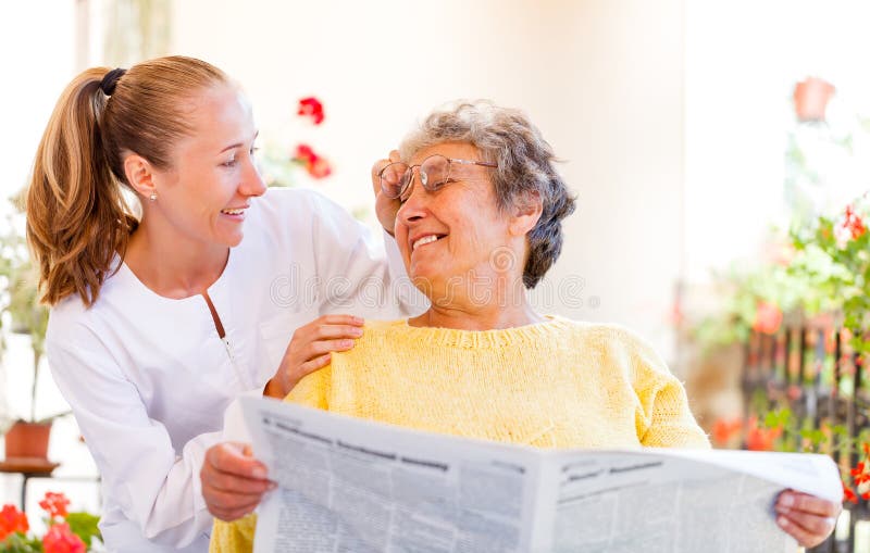 Elderly home care stock photo. Image of assistance, helpful - 34816042