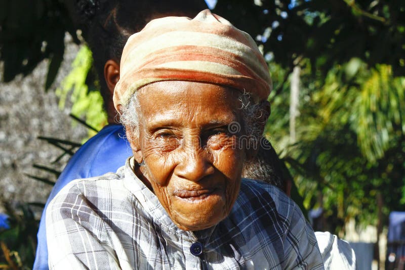 Elderly Malagasy Woman Portrait Stock Photo - Image of culture, healthy ...