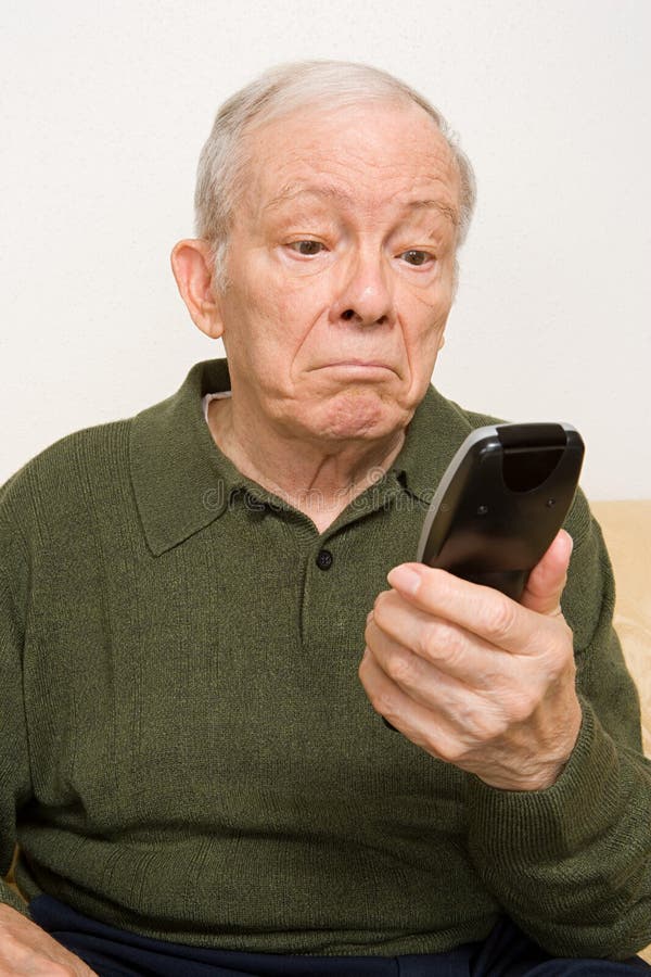 Confused Elderly Man with Remote Control Stock Image - Image of button ... Confused Elderly Man with Remote Control Stock Image - Image of button ...