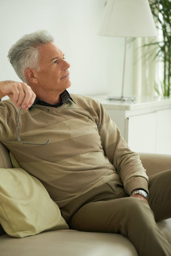 Contemplating man stock photo. Image of resting, relaxing - 116818546
