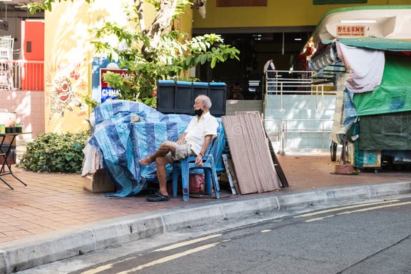 Old man taking a break. editorial stock photo. Image of coziness ...