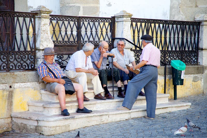 Elderly Men Socialising at the Town Square Editorial Image - Image of ...