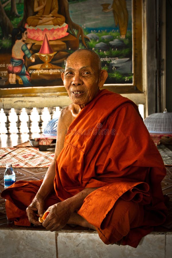 An Elderly Monk of Rumtek Monastery, Near Gangtok,Sikkim, Editorial ...