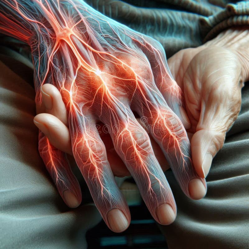Elderly Patientâ€™s Hand Displaying Symptoms of Peripheral Neuropathy ...