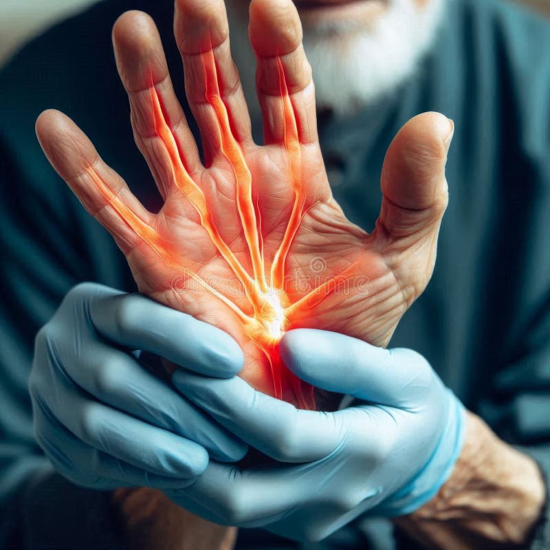 Elderly Patientâ€™s Hand Displaying Symptoms of Peripheral Neuropathy ...