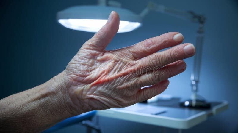 Elderly Patientâ€™s Hand Displaying Symptoms of Peripheral Neuropathy ...