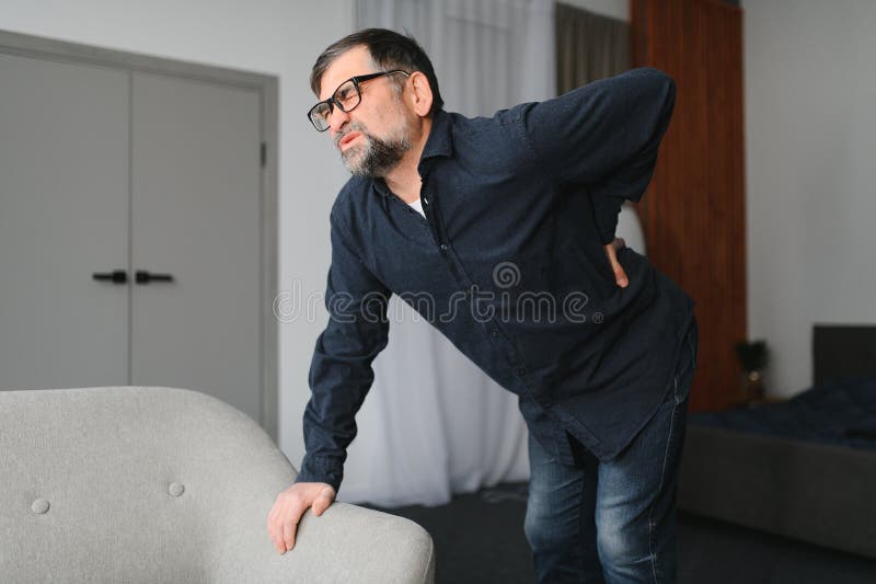 Elderly People with Lower Back Pain Stock Image - Image of senior ...