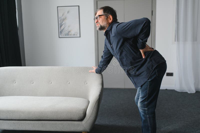 Elderly People with Lower Back Pain Stock Image - Image of faceless ...