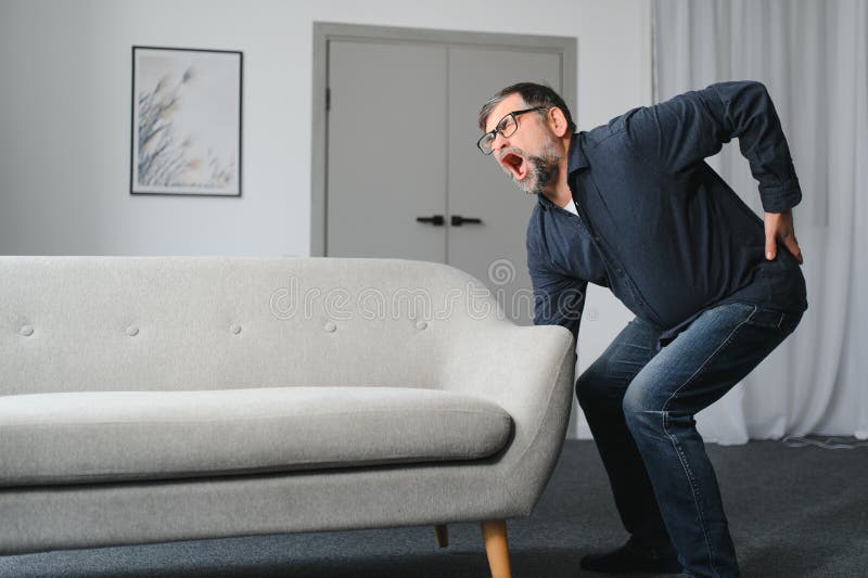 Elderly People with Lower Back Pain Stock Photo - Image of person ...