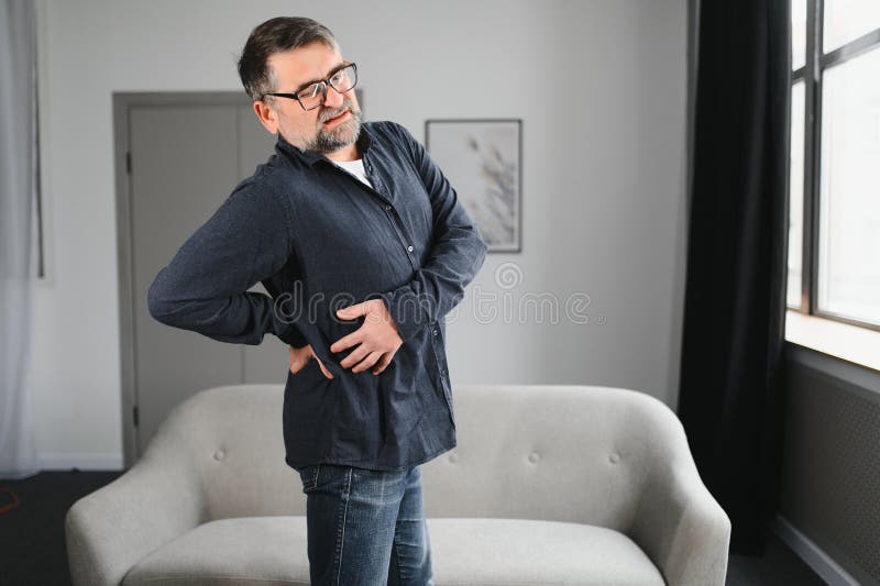 Elderly People with Lower Back Pain Stock Image - Image of grandpa ...