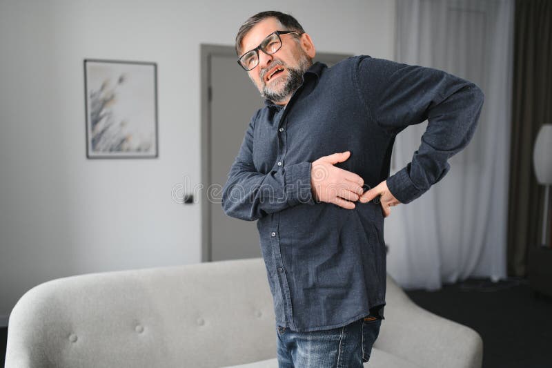 Elderly People with Lower Back Pain Stock Photo - Image of hurt ...