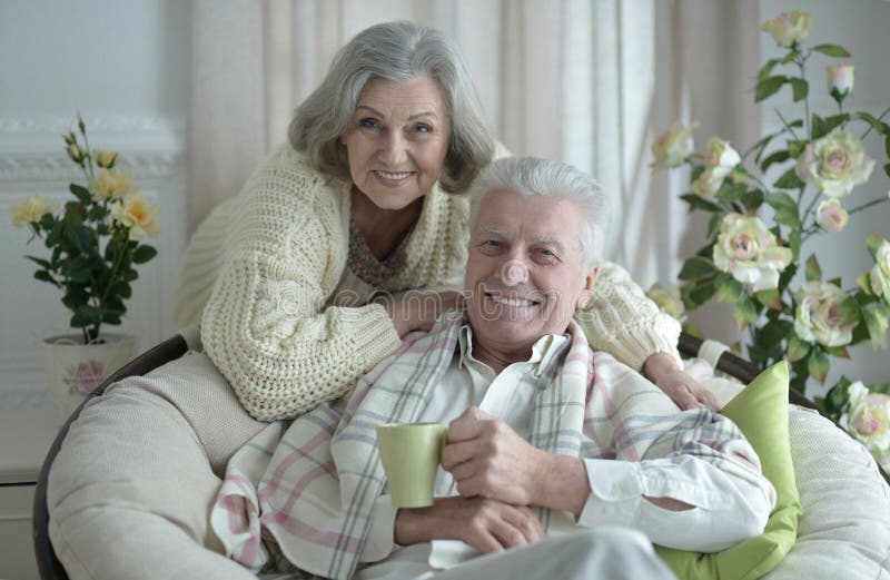Elderly people with tea stock image. Image of seniors - 69263655